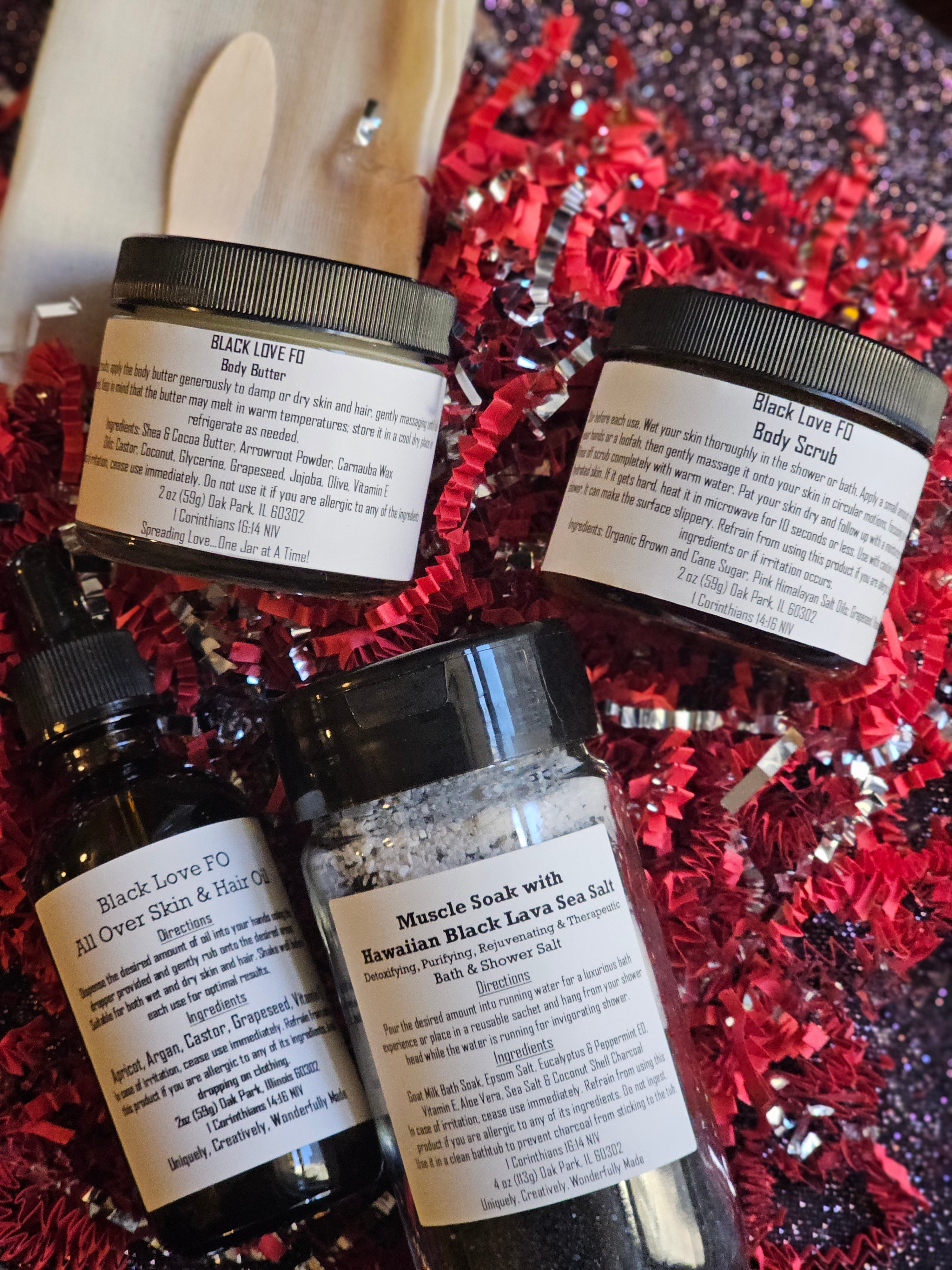 Black Love Gift Set Luxury | Spread The Love Body Butters and Scrubs ...